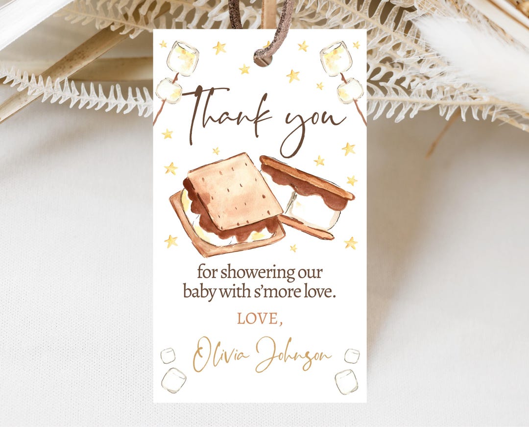 Editable S'more to Love Baby Shower Favor Tags, S'mores Baby Shower ...