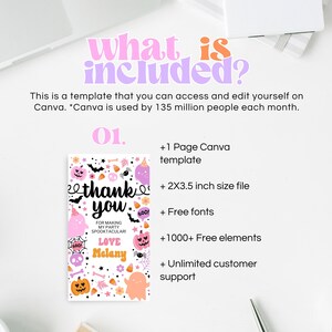 Editable Spooky Birthday Favor Tag, Halloween Birthday Thank You Tag ...