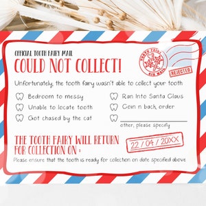 Editable Tooth Fairy Letter, Kids Tooth Fairy Note, Could Not Collect ...