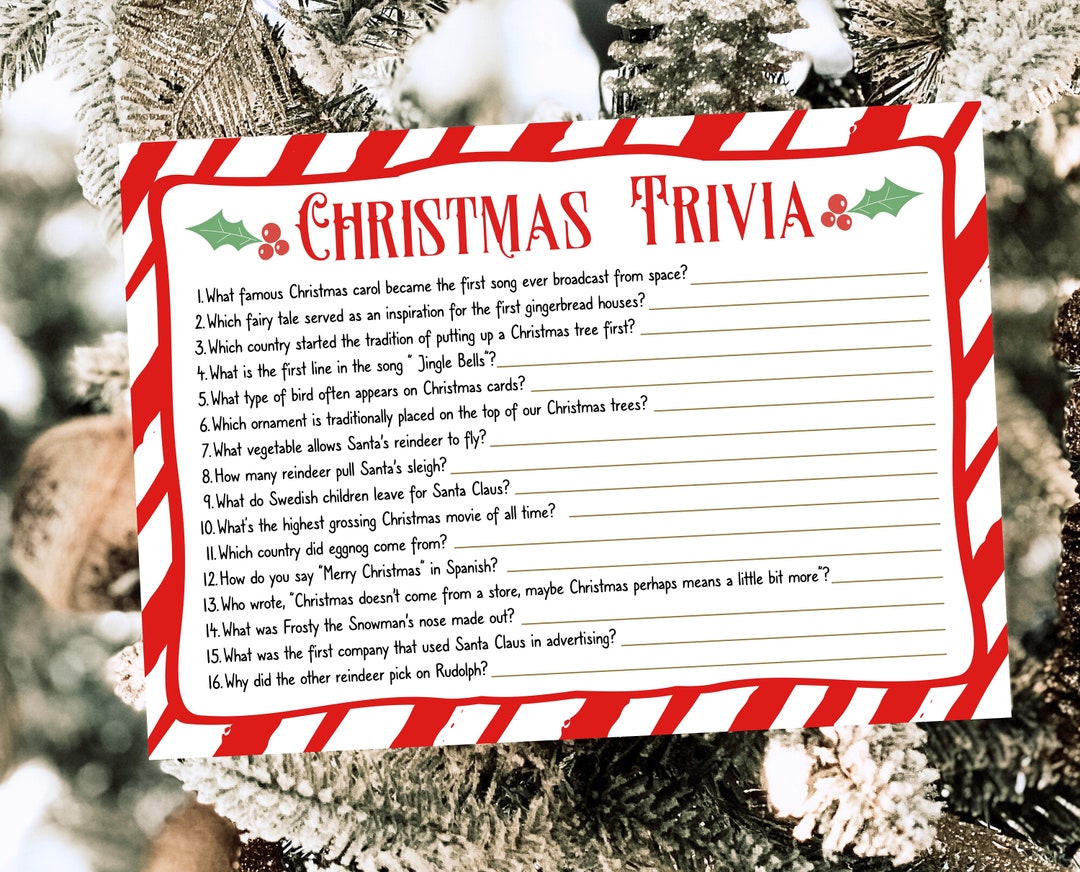 Christmas Trivia Game, Christmas Party Games, Festive Season ...