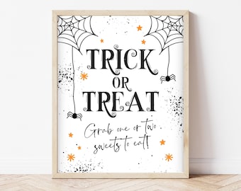 Halloween Candy Sign, Please Take One, Please Take a Treat Sign ...