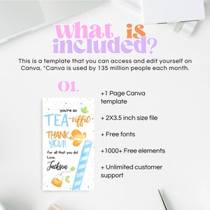 Editable Iced Tea Gift Tags, End of School Year Tag, You're Tea-riffic ...