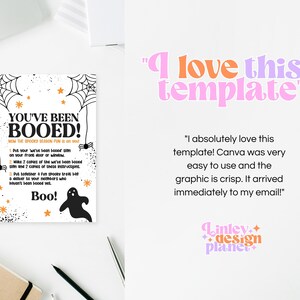 Editable You've Been Booed! Card, Halloween Printable for Friend, You ...