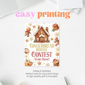 Editable Gingerbread House Party Sign Bundle, Christmas Cookie ...