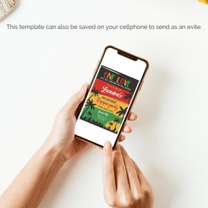 Editable Reggae Birthday Invitation, Reggae One Love 1st Birthday Party ...