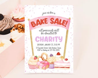 Editable Bake Sale Fundraiser Template - Instant Download! - Etsy