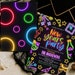 Editable Neon New Years Party Invitation, Neon New Years Party ...