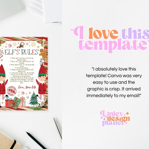 Editable Christmas Elf Magic Rules With 2 Elfs Template, Do Not Touch ...
