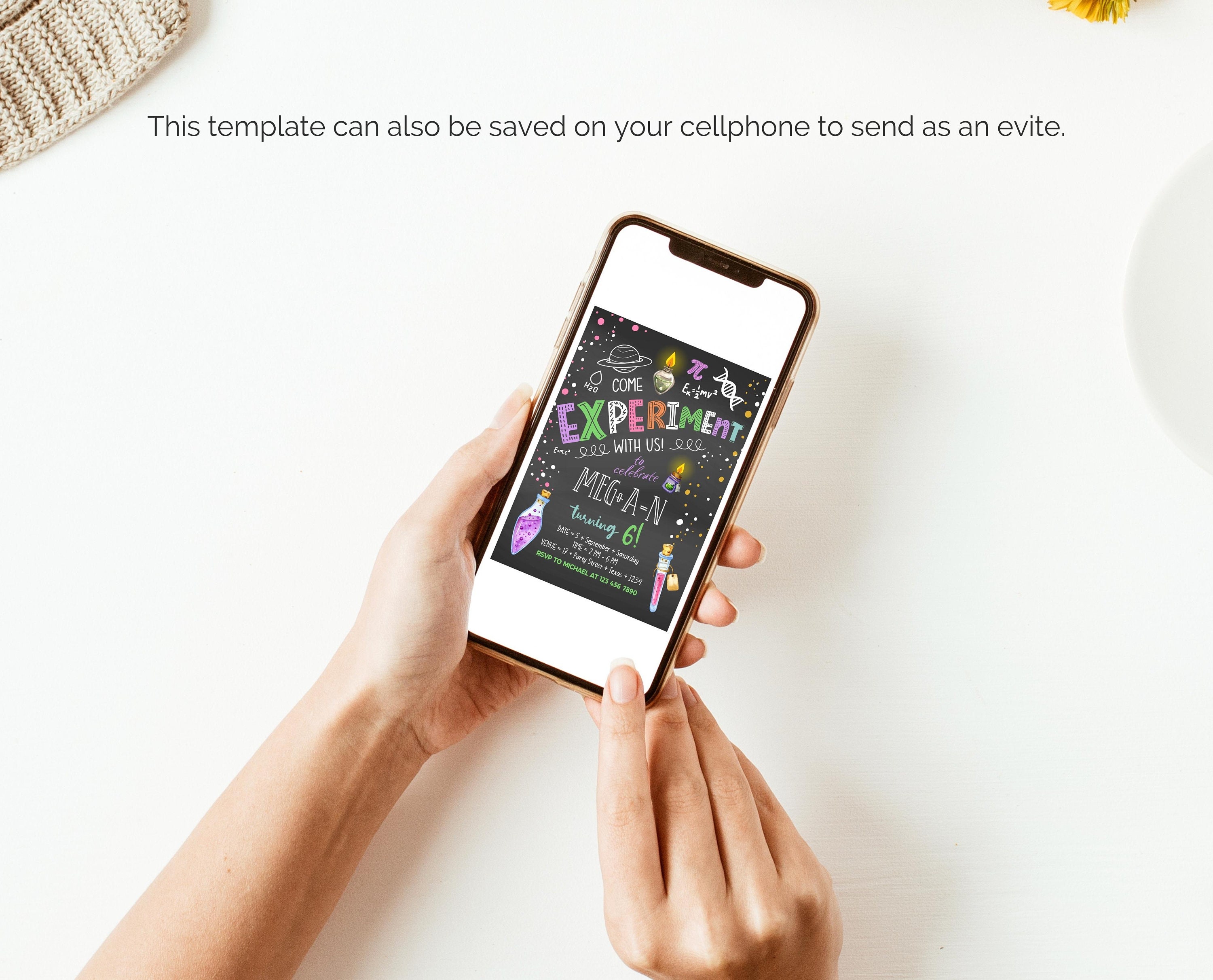 Editable Scientist Birthday Invitation Science Experiment - Etsy