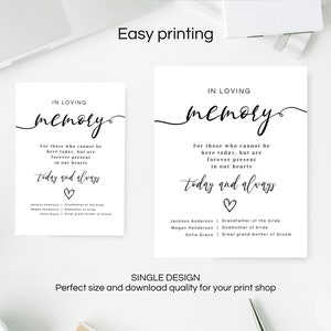 Minimalist in Loving Memory Sign Printable Template Modern - Etsy
