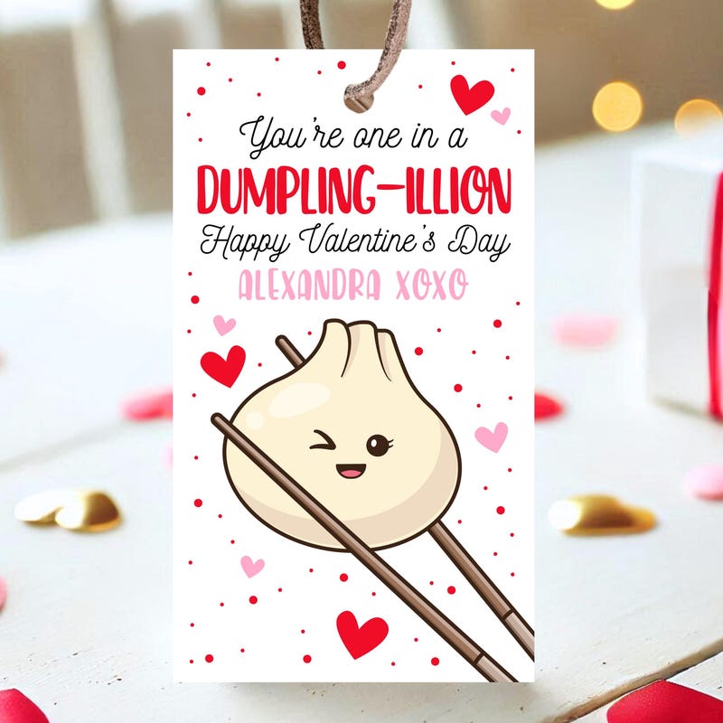 Dumpling Valentines Cards - Etsy