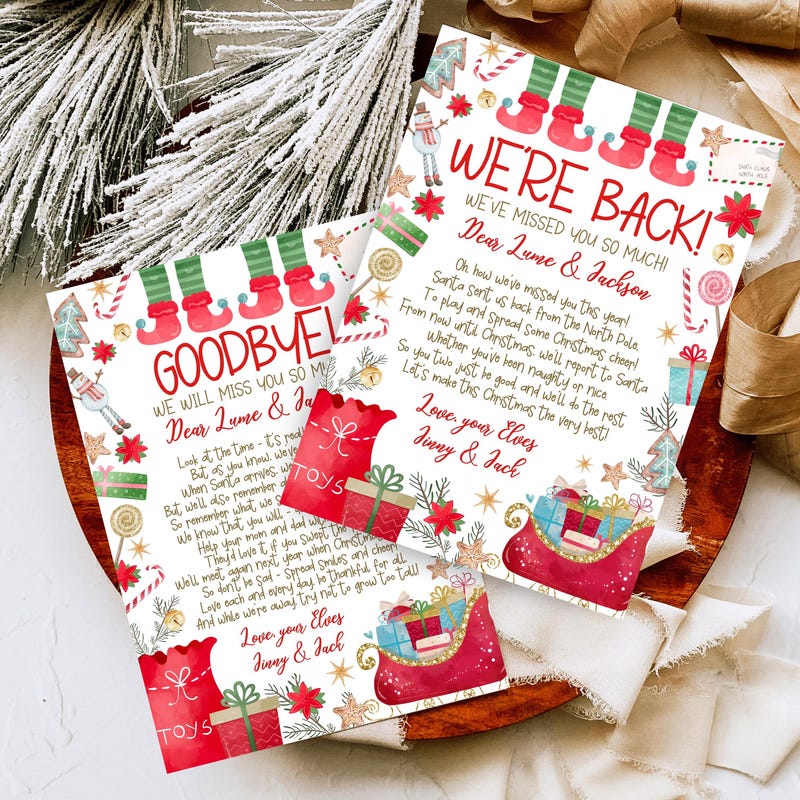 Elf Goodbye Two Elves - Etsy