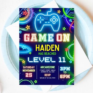 Editable Video Game Birthday Invitation Template Boy Gamer - Etsy