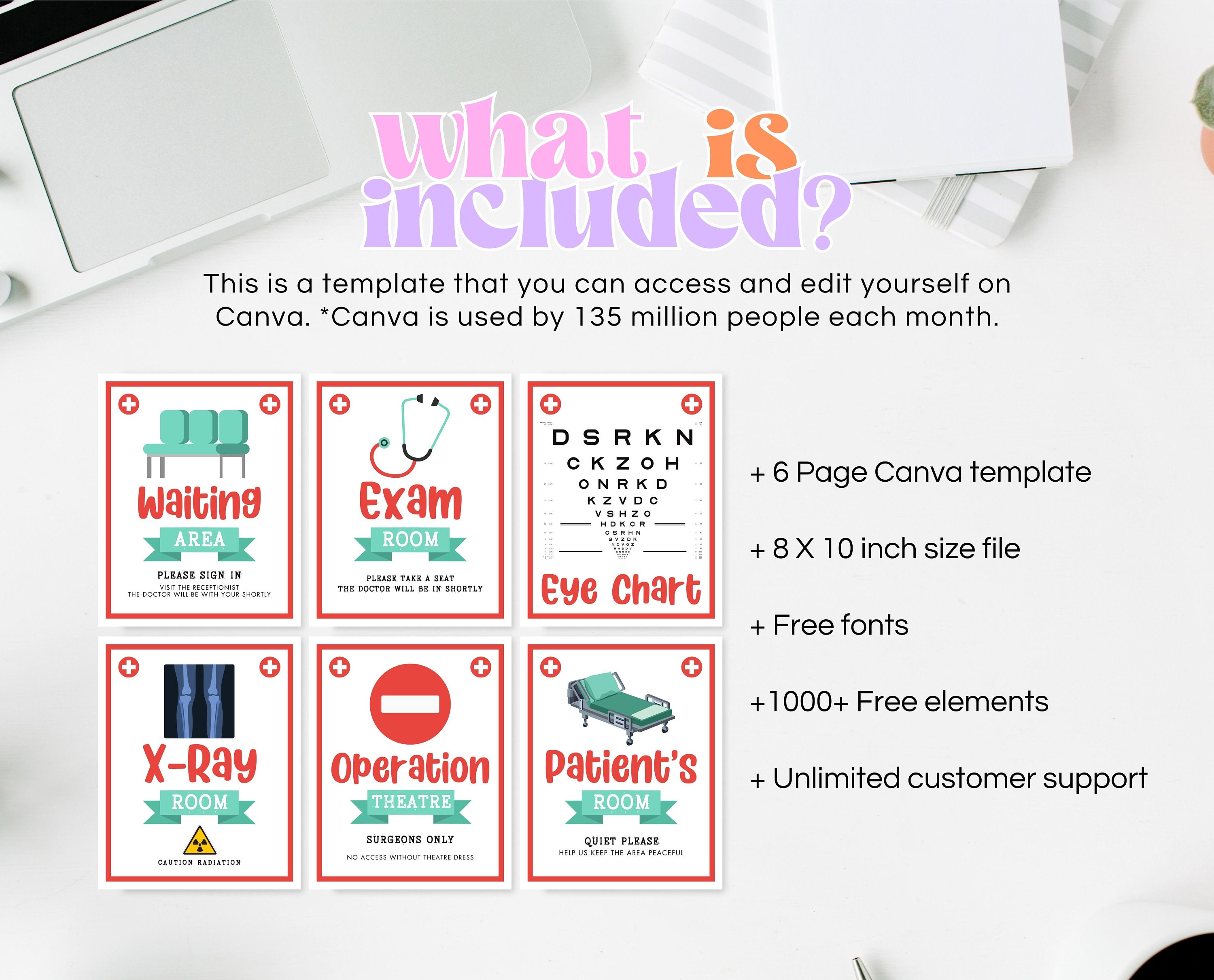 Printable Pretend Doctor Signs for Kids, Play Doctors, Pretend Play ...