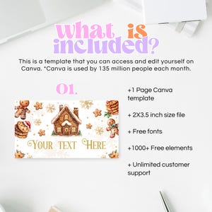 Editable Gingerbread House Food Labels, Christmas Cookie Decorating ...