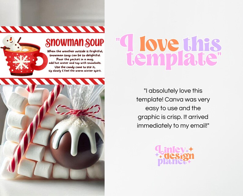 Editable Snowman Soup Bag Label, Snowman Soup Favors, Christmas Crafts ...