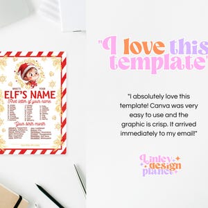 Editable What's Your Elf's Name Game Template, Christmas Name Your Elf ...