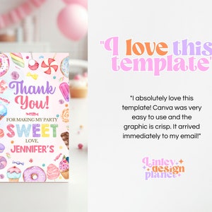 Editable Sweets Candy Thank You Favor Tags Template, Sweet Candy ...