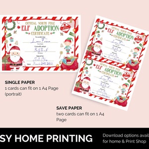 Editable Elf Adoption Certificate Adopt an Elf Letter Christmas Elf ...
