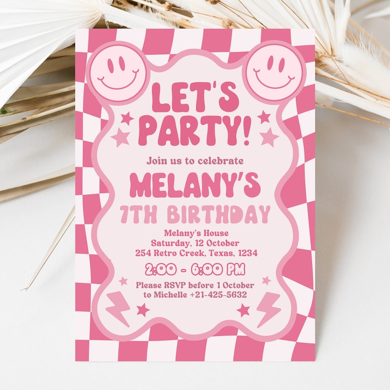 Preppy Invitation - Etsy