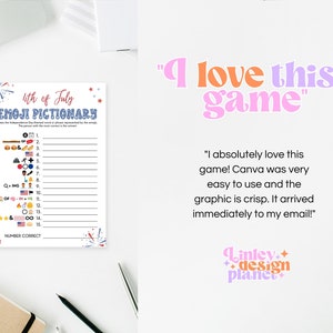 Printable 4th of July Emoji Pictionary Game, July 4th Games ...