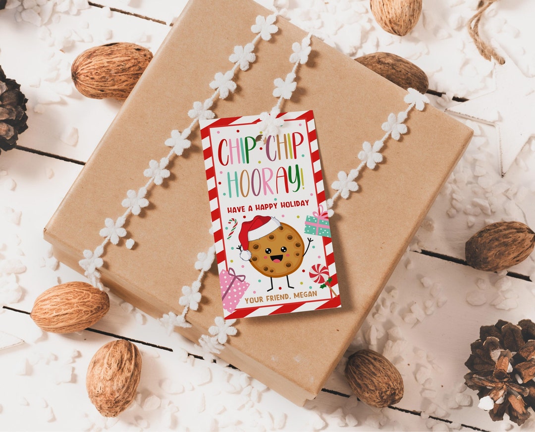 Editable Christmas Cookie Tag Template, Cookie Treat Bag Tag, Chocolate ...