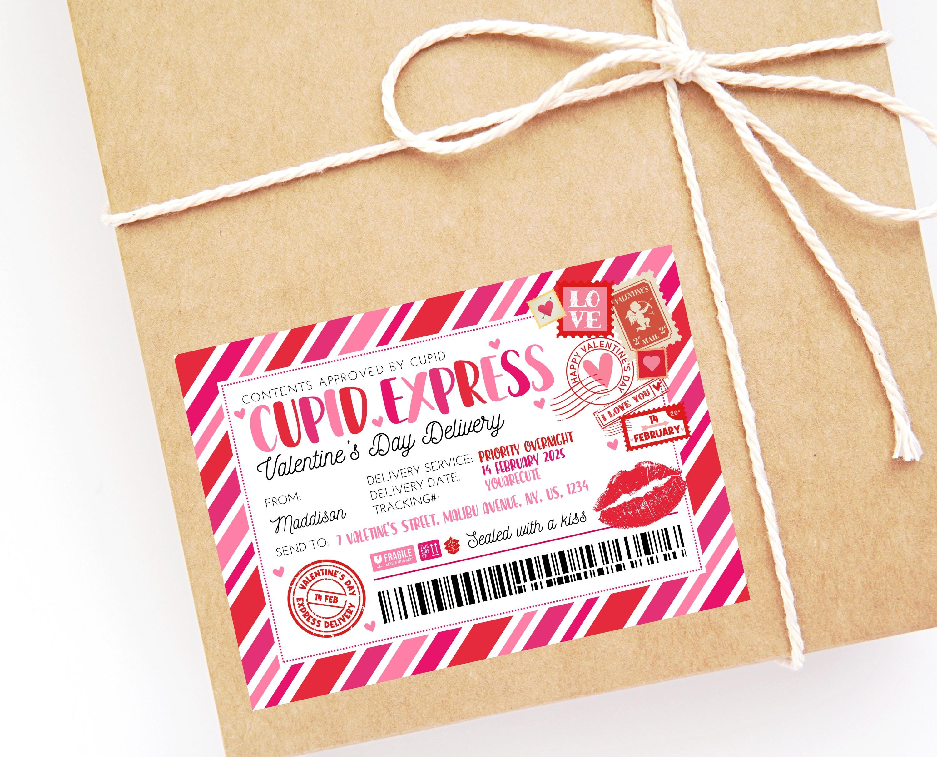 Editable Valentines Day Gift Box Label, Personalized Valentine Treat ...