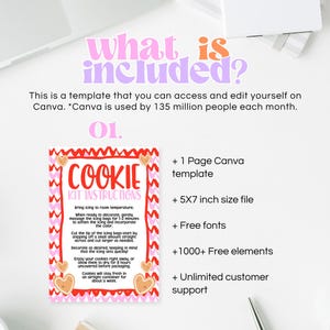 Editable Valentine Cookie Kit Instructions Card (printable, Instant ...