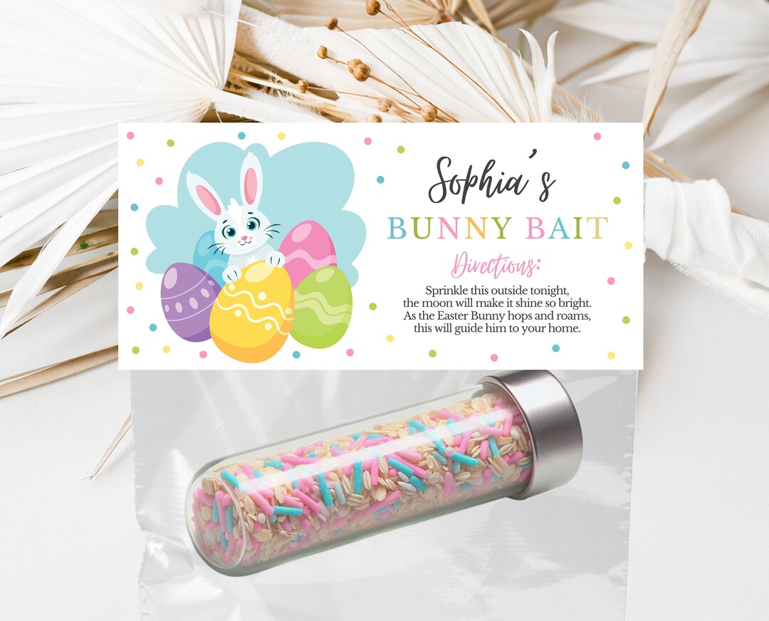 Editable Bunny Bait Card, Bunny Food Printable, Easter Activities for ...