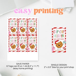 Editable Christmas Cookie Tag Template, Cookie Treat Bag Tag, Chocolate ...