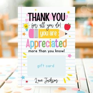 Editable Teacher Gift Card Holder, Teacher Coffee Gift Card Holder ...