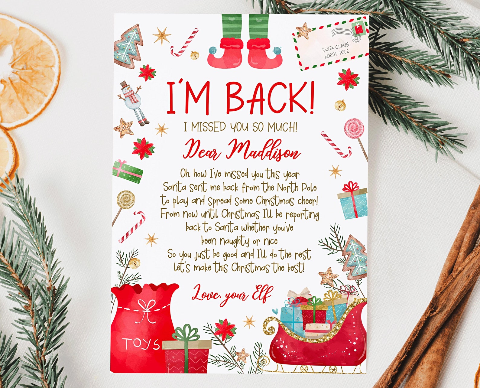 Editable Elf Arrival Letter Christmas Elf Welcome Letter - Etsy
