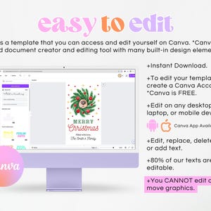 Editable Dog Christmas Gift Tag Template, Merry Christmas Holiday Gift ...