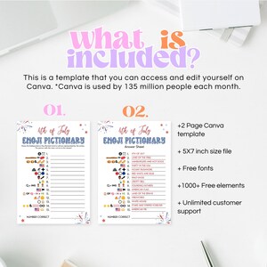 Printable 4th of July Emoji Pictionary Game, July 4th Games ...