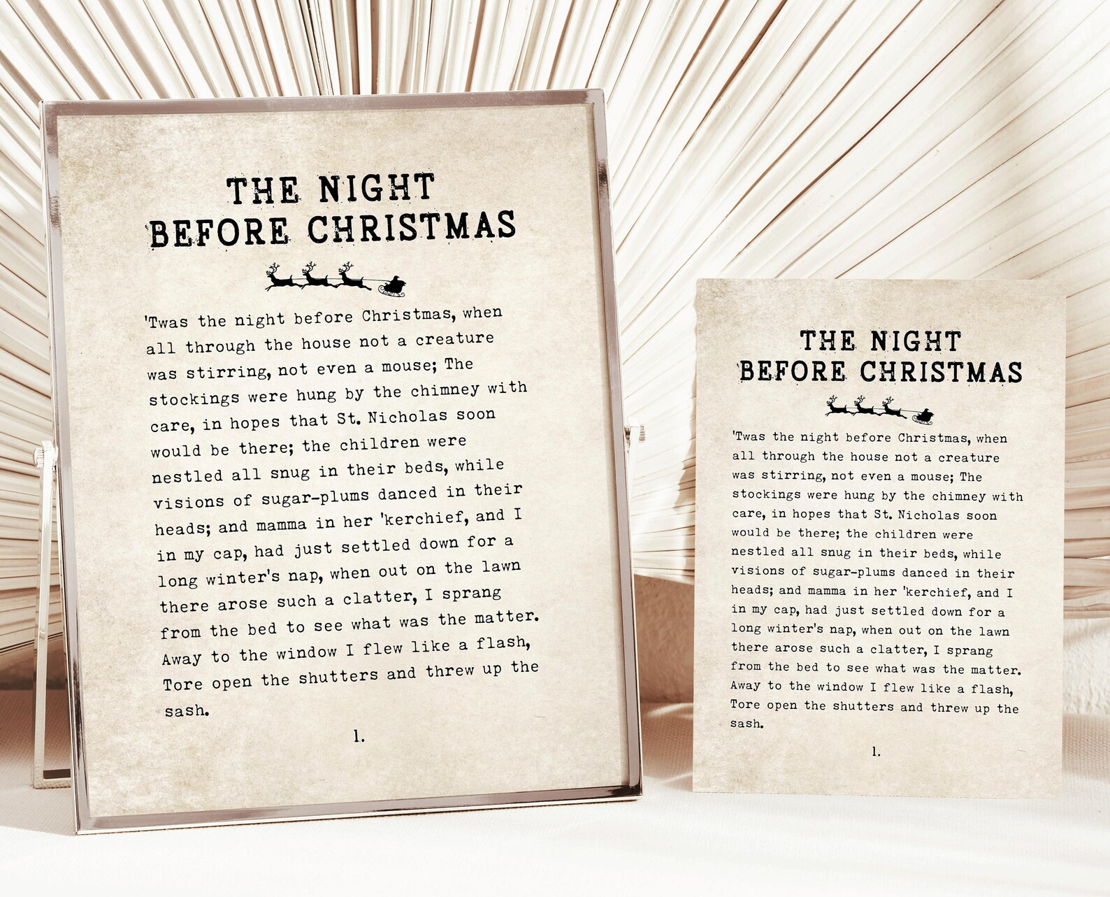 Editable the Night Before Christmas Sign Christmas Printable - Etsy