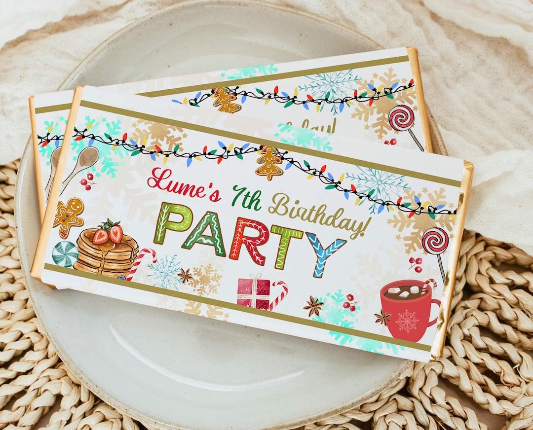 Editable Christmas Candy Bar Wrapper Template Christmas - Etsy