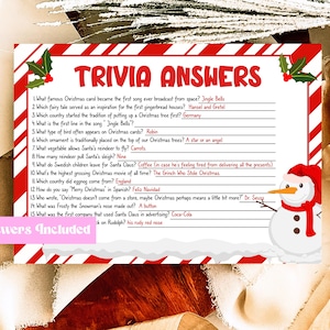 Editable Christmas Trivia Game Template, Printable Christmas Party ...