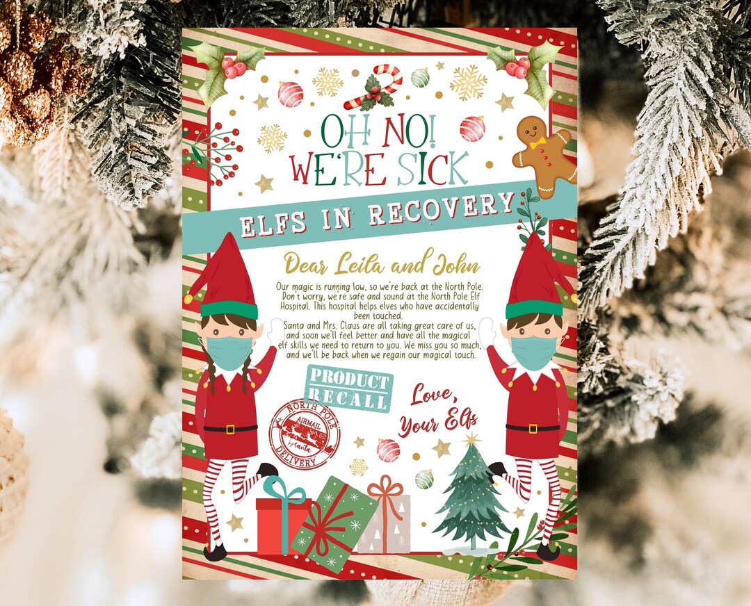 Christmas Elfs Recovery Letter Template, Elf Lost Magic Letter, I'm ...