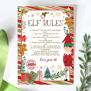 Editable Christmas Elf Magic Rules for Kids Template, Do Not Touch Me ...