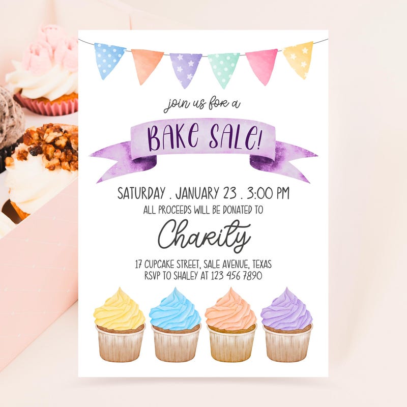 Cake Sale Poster Template - Etsy UK