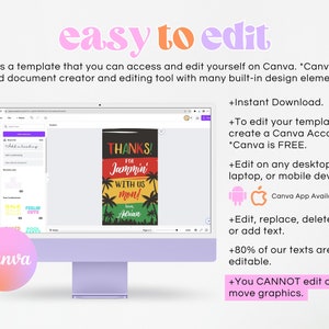 Editable Reggae Birthday Favor Tag Template, Reggae 1st Birthday Party ...