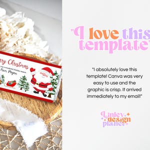 Editable Christmas Candy Bar Wrapper Template, Christmas Chocolate ...