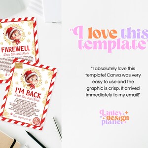 Editable Elf Arrival and Goodbye Letter Set, Christmas Elf Letter Combo ...
