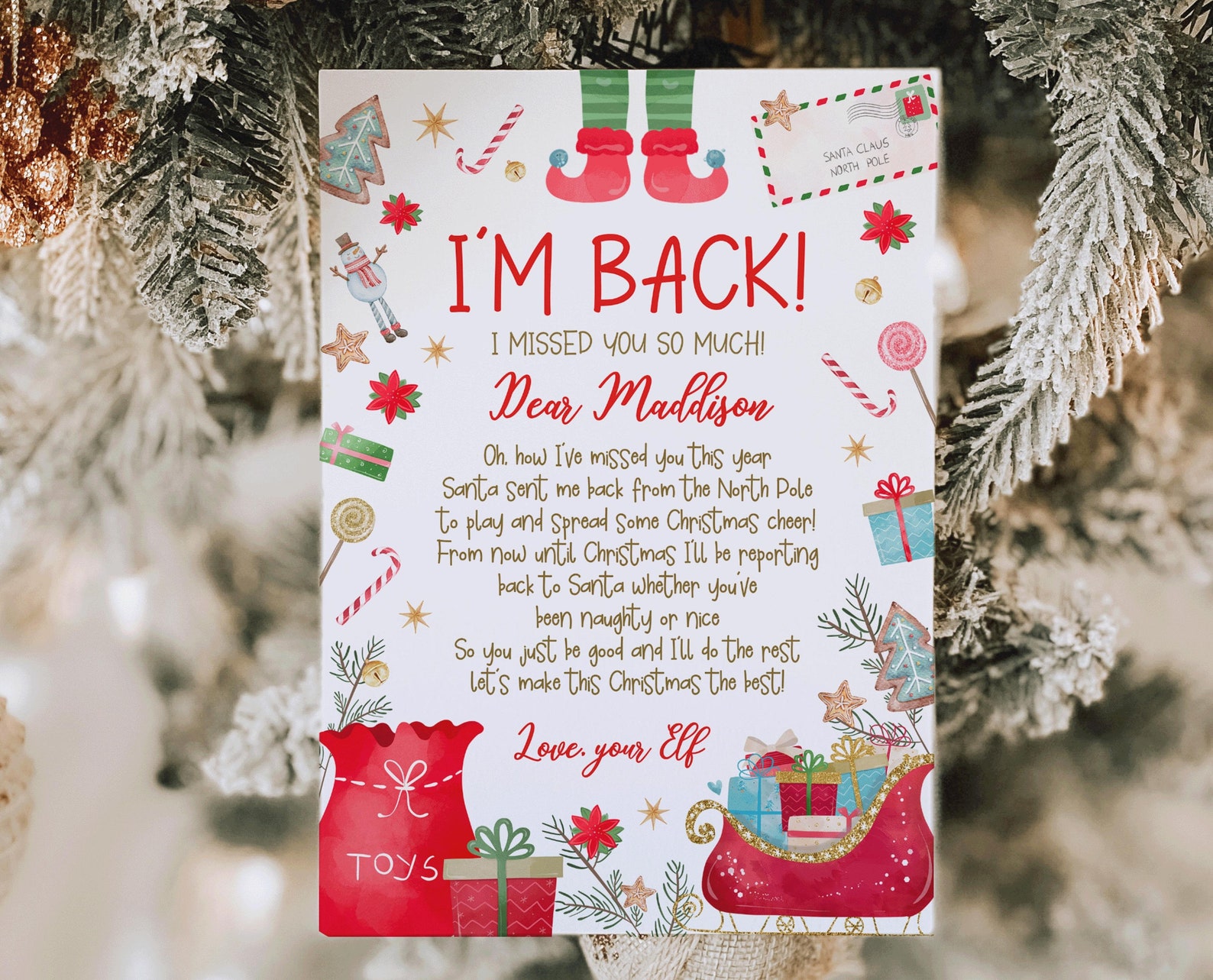 Editable Elf Arrival Letter Christmas Elf Welcome Letter - Etsy