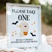 Printable Please Take One Treat Sign, Halloween Trick-or-treat Sign ...