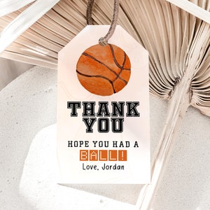 Editable Basketball Birthday Favor Tags, Basketball Birthday Favors ...