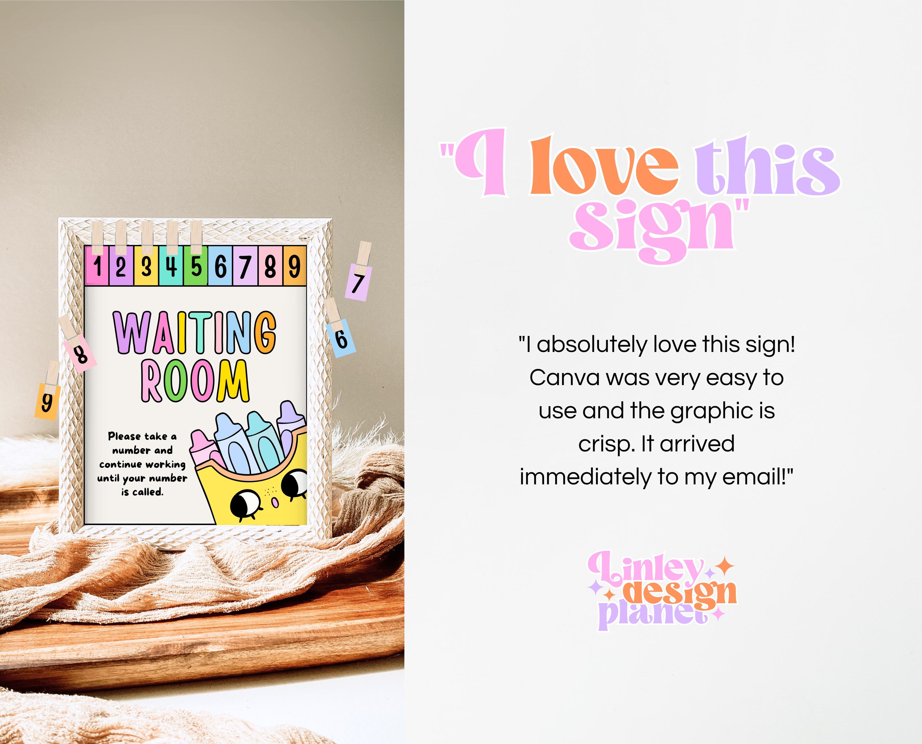 Editable Teacher Waiting Room Sign: Number Pegs (digital Download) - Etsy