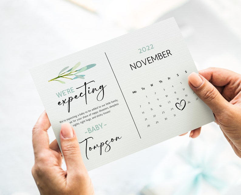 Were Expecting Card Pregnancy Announcement Card - Etsy