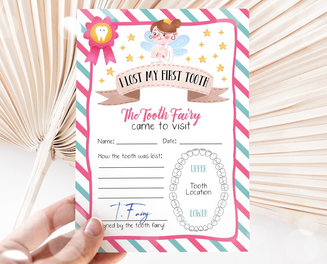 Editable Tooth Fairy Letter, Kids Tooth Fairy Note, I Lost My First ...