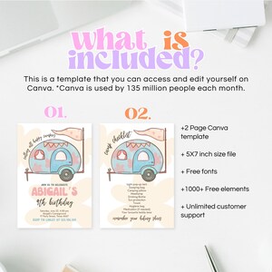 Editable Groovy Camp Party Invitation, Camp Out Birthday Party ...